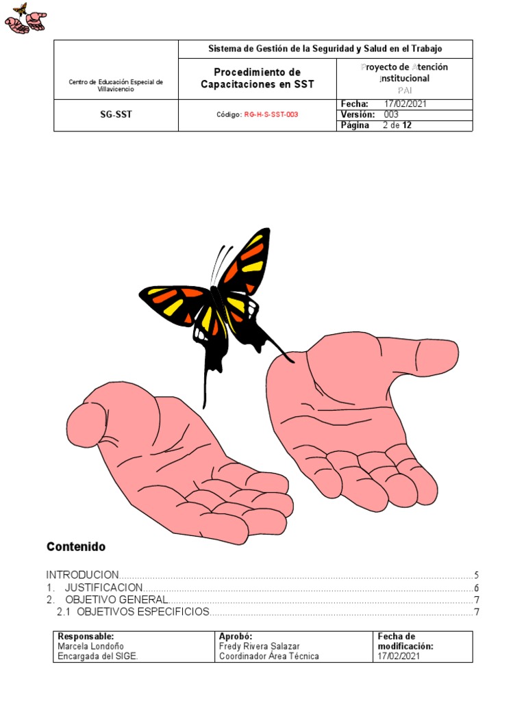 Procedimiento de Capacitacion SST 2021 | PDF | Seguridad y salud ...