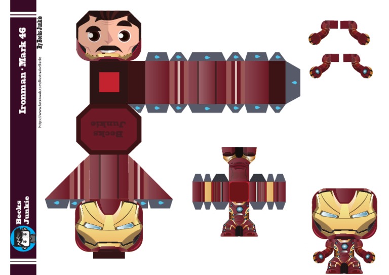 Iron Man Mark 46 Mini Papercraft by Becks Junkie | PDF