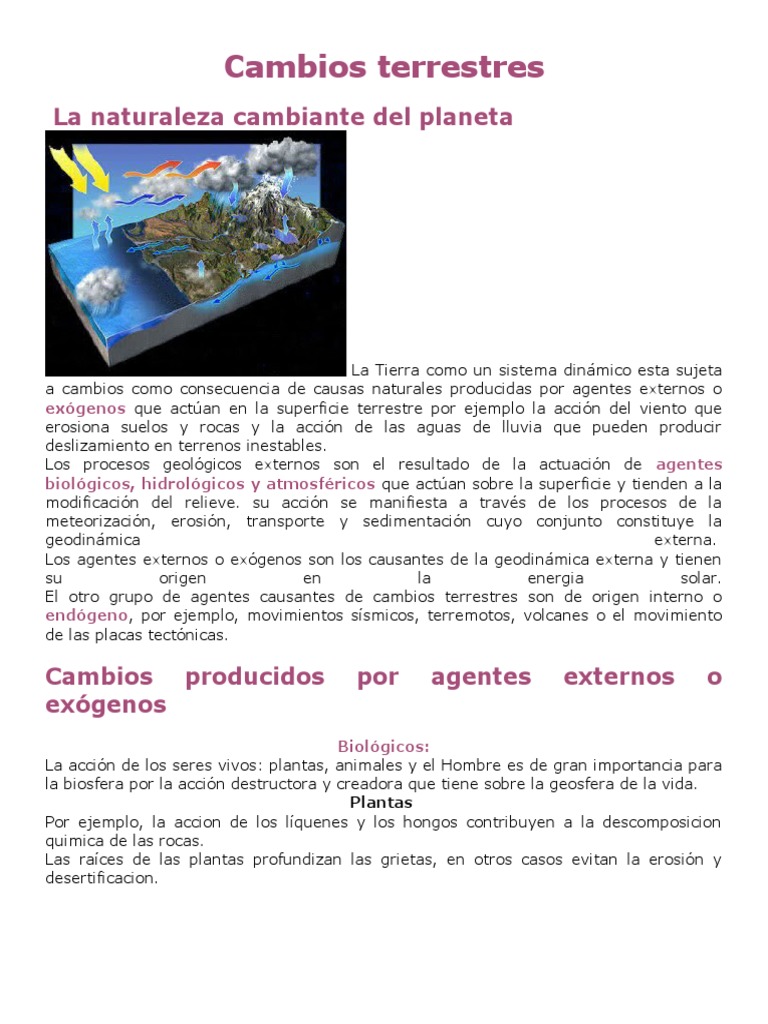 Cambios Terrestres | Descargar gratis PDF | Temblores | Tierra