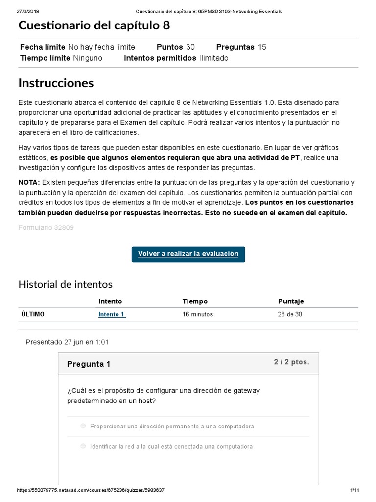 Cuestionario Del Cap Tulo 8 Networking Essentials PDF | Descargar gratis PDF | Conmutador de red ...
