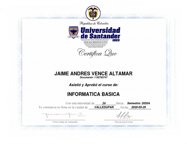 Diploma Curso Informatica | PDF