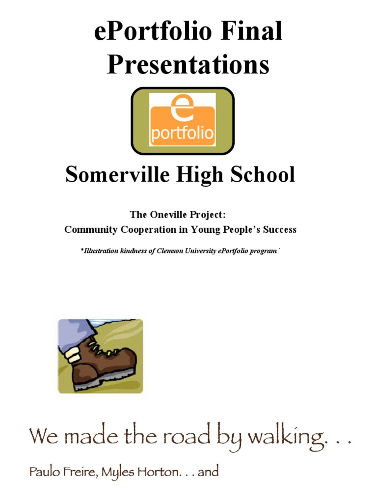 Eportfolio Final Presentations: Somerville High School | PDF | Education Theory | Pedagogy