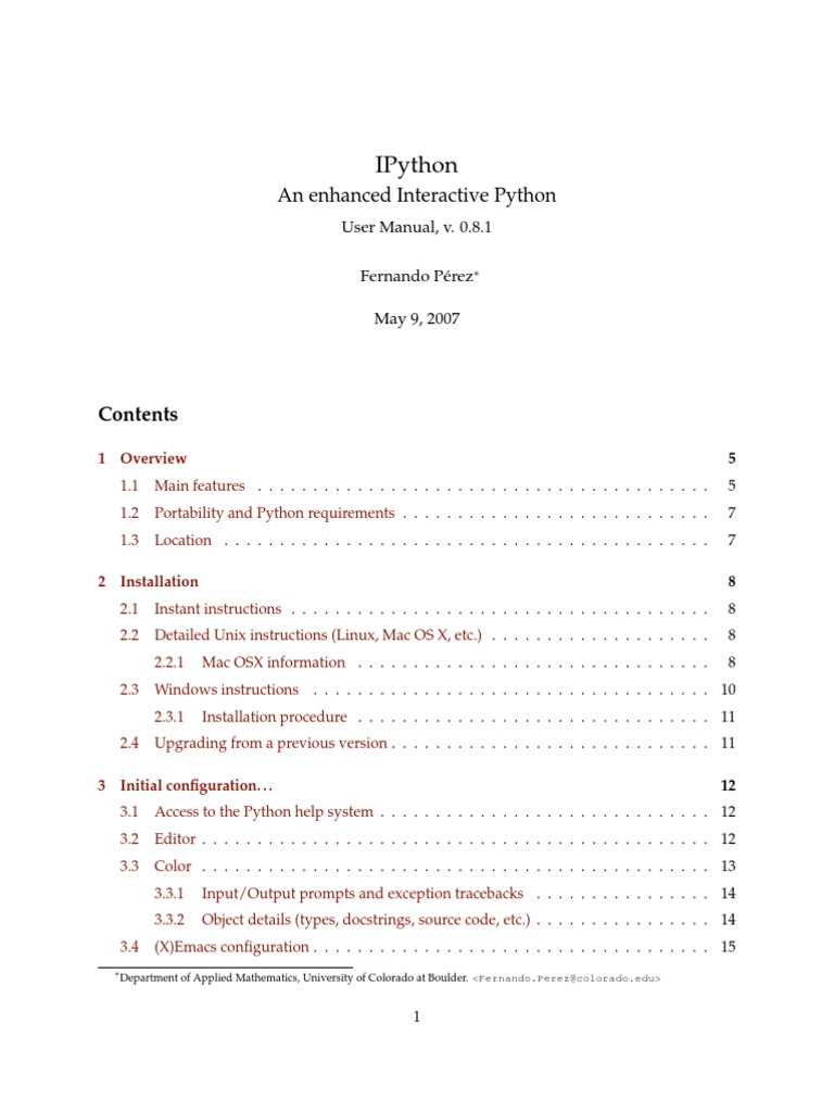 Ipython Manual Pdf Computer Terminal Command Line Interface