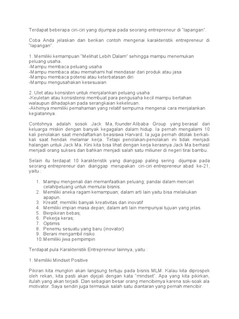 Diskusi MGG 5 Kewirausahaan | PDF