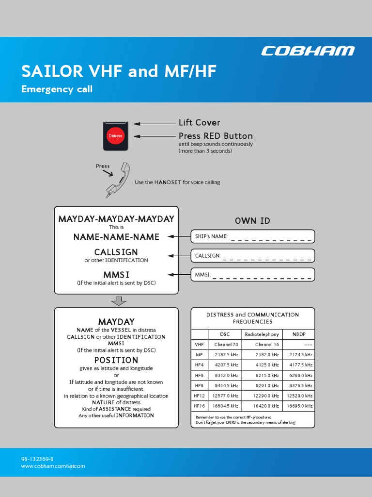 VHF/MF-HF Emergency Call Procedures | PDF | Water Transport | Wireless