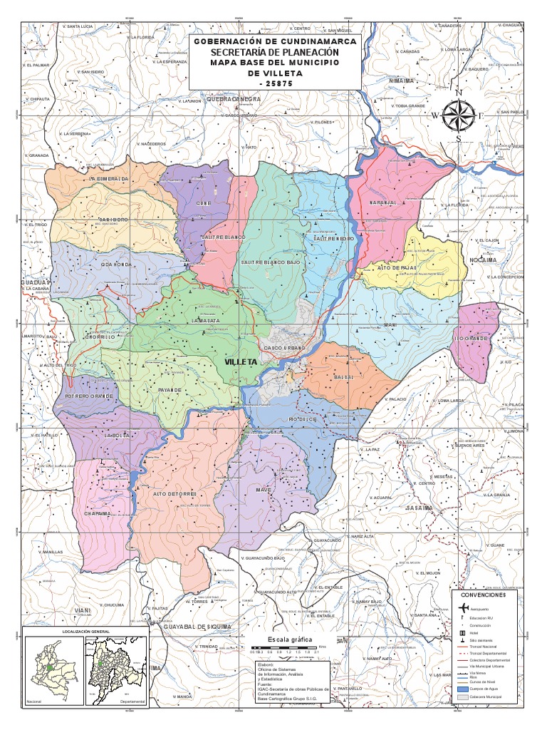 Mapa Veredal de Villeta, Cundinamarca | PDF