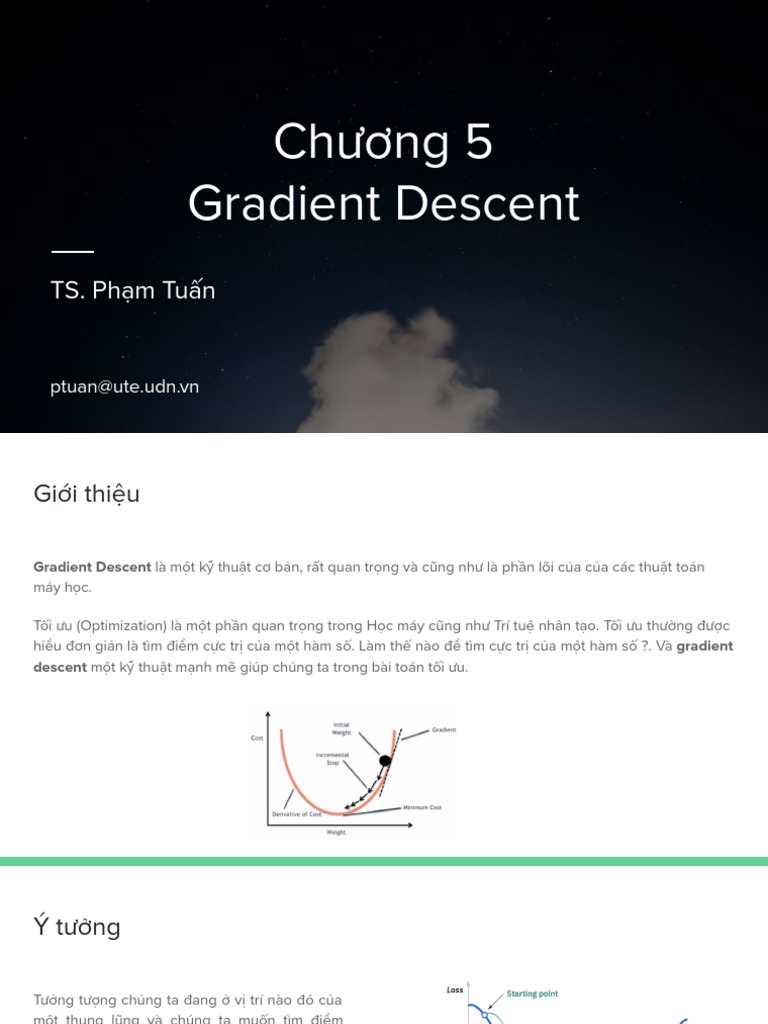 Chương 5 - Gradient Descent | PDF Chương 5 - Gradient Descent | PDF
