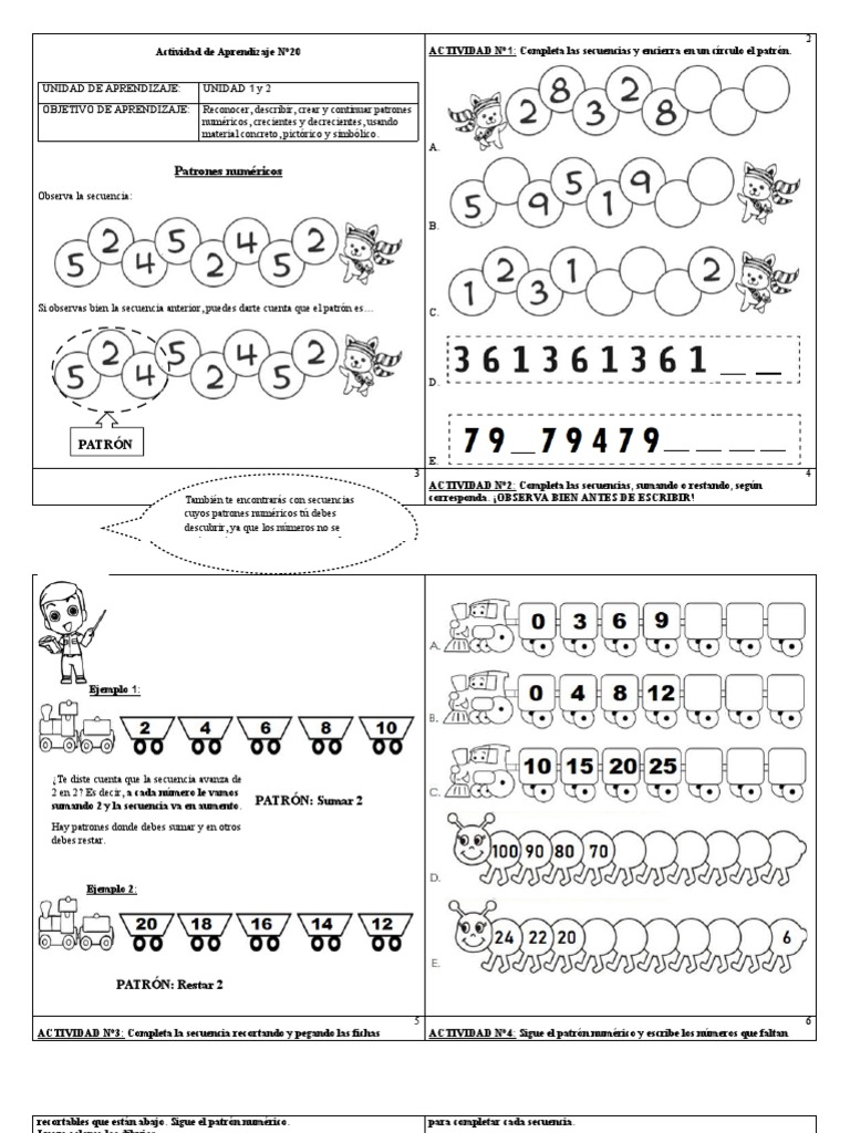 Guía 1° Básico PATRONES NUMÉRICOS | PDF | Science | Ciencia y Tecnología
