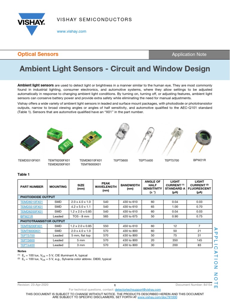 Ambient Light Sensor Design Guide | PDF | Amplifier | Operational Amplifier