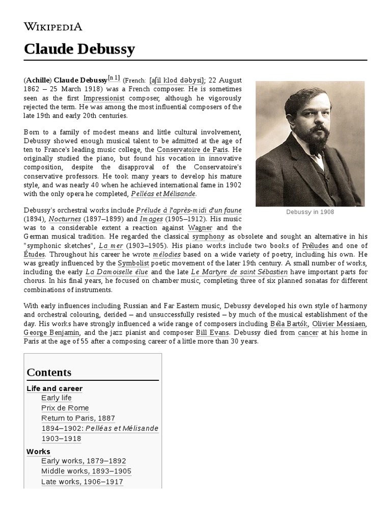 Claude Debussy: French | PDF | Symbolism (Arts) | Impressionism