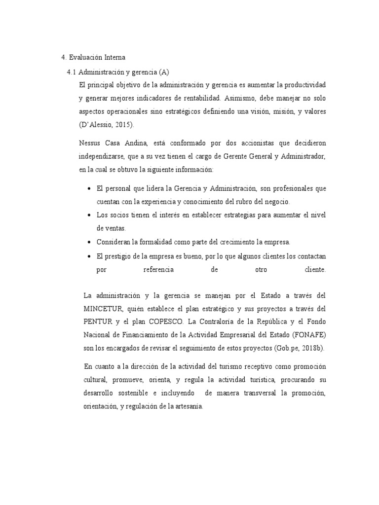 4 Análisis Interno AMOFHIT | PDF | Turismo | Hotel