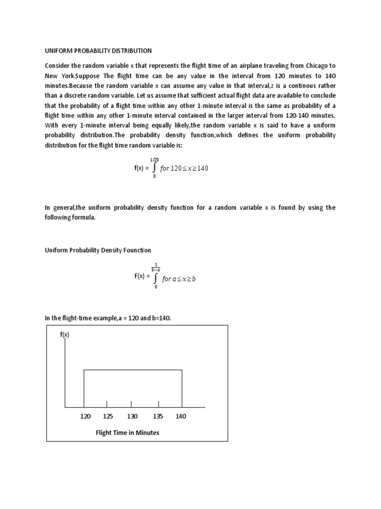 Uniform Probability Distribution Guide | PDF | Random Variable ...