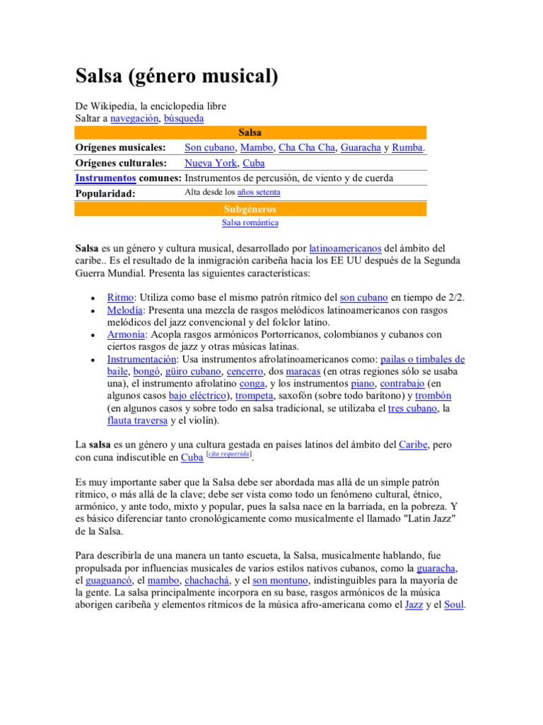 SALSA | PDF | Ritmo | Música caribeña