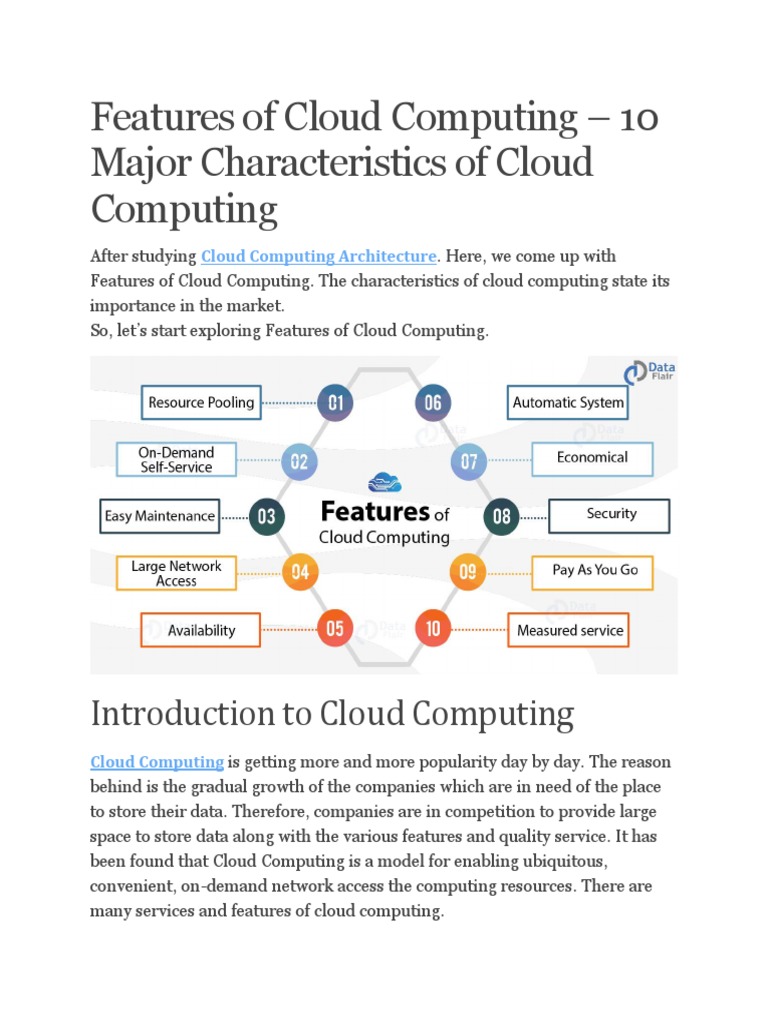 Key Characteristics of Cloud Computing | PDF | Software As A Service ...