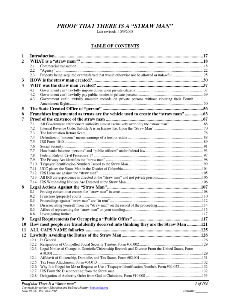 Straw Man | PDF | Internal Revenue Service | United States Law