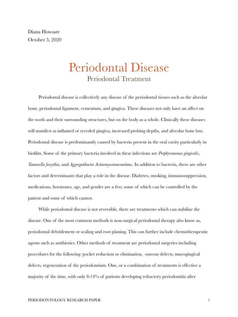 Perio Paper-Final | Download Free PDF | Periodontology | Dentistry