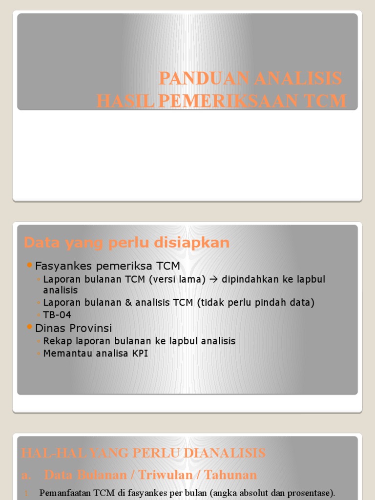 Panduan Analisis Hasil Pemeriksaan TCM - Rev | PDF