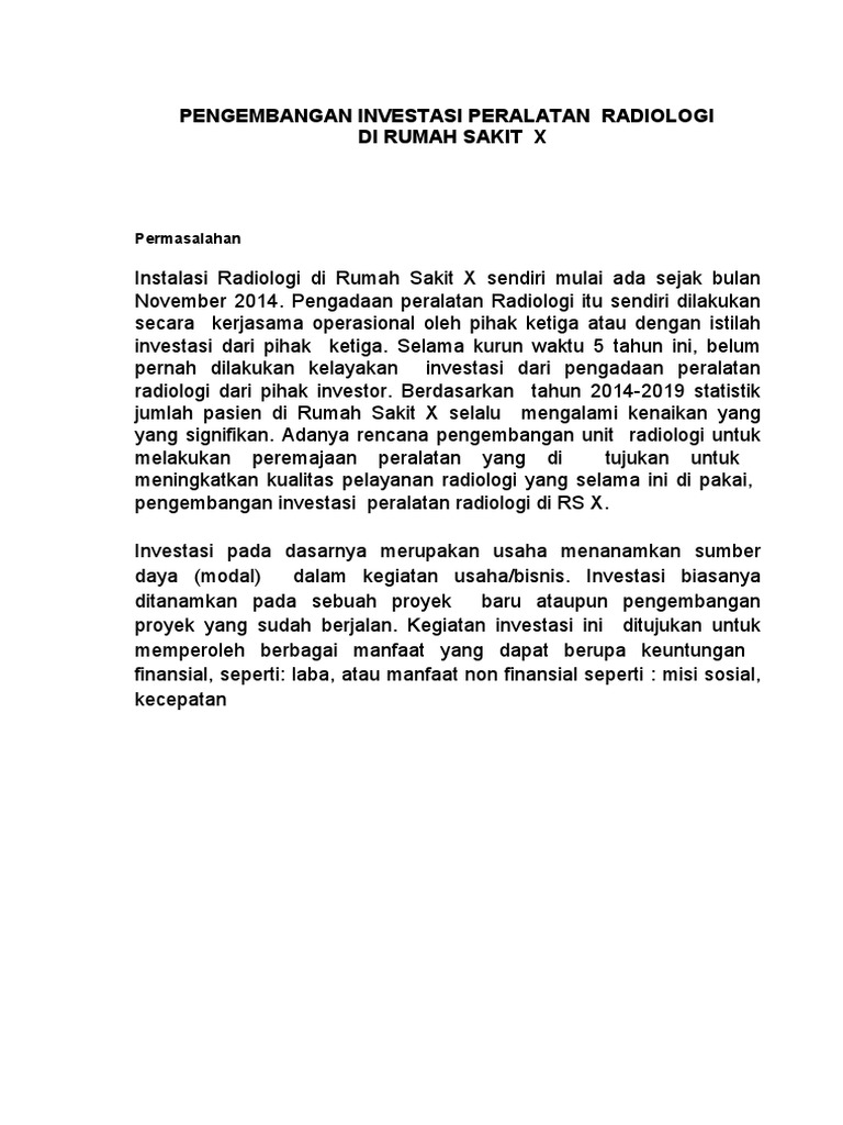 SKB Alat Radiologi HTA PTR Klas 31 MARS Urindo | PDF | Hukum