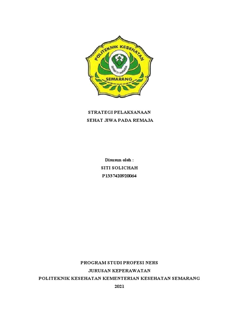 SP Sehat Jiwa Remaja | PDF | Pengembangan Diri | Gaya Hidup