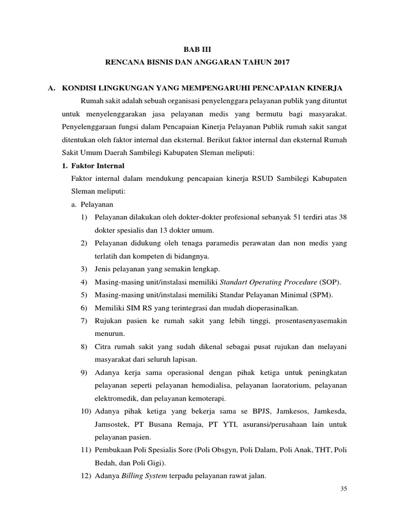 Contoh Penyusunan BAB III RBA | PDF