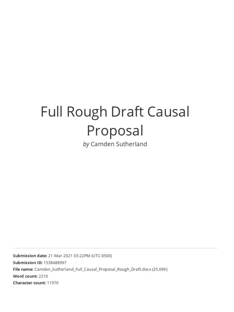Full Rough Draft Causal Proposal | PDF | Citation | Language Mechanics