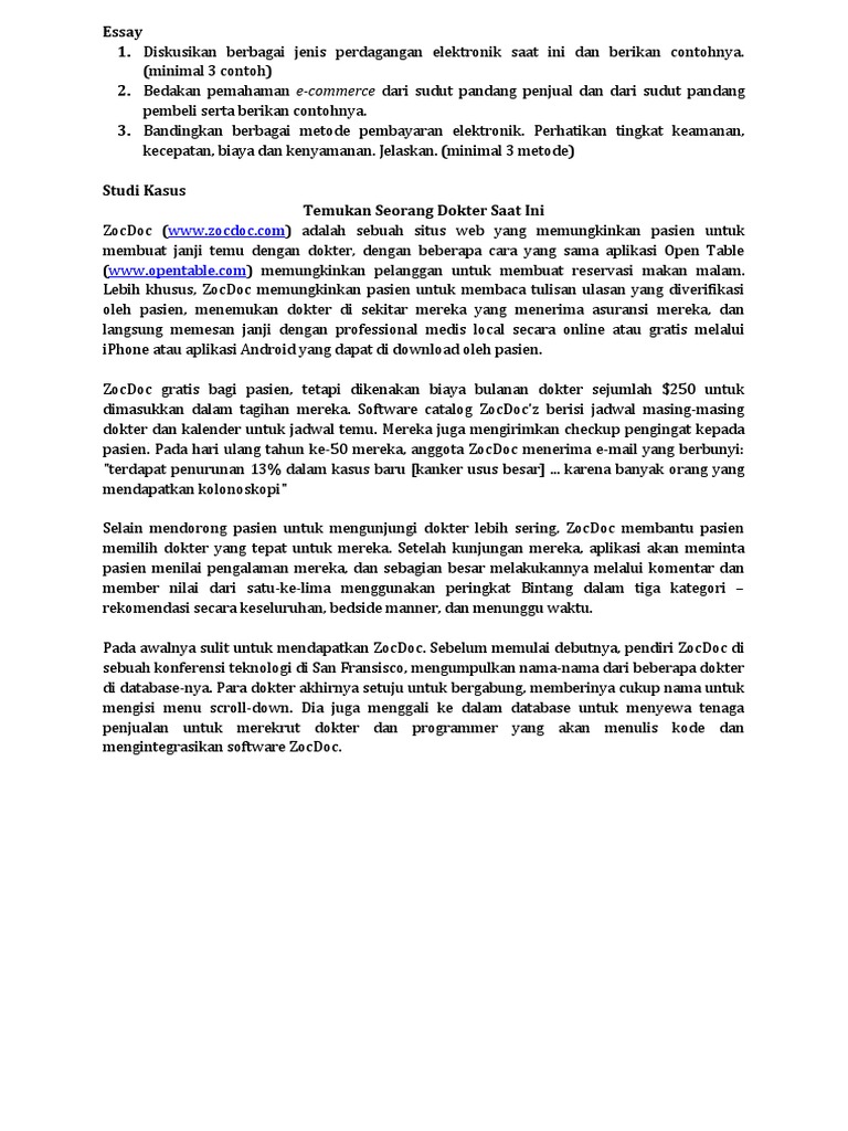 Pert 10 - ECommerce - Tugas | PDF | Bisnis | Komputer