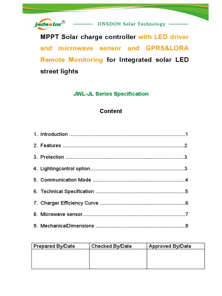 Solar Charge Controller Specification 2020 | PDF | Battery Charger ...