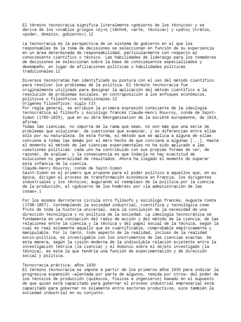 Tecnocracia | PDF | Ciencias Políticas | Science