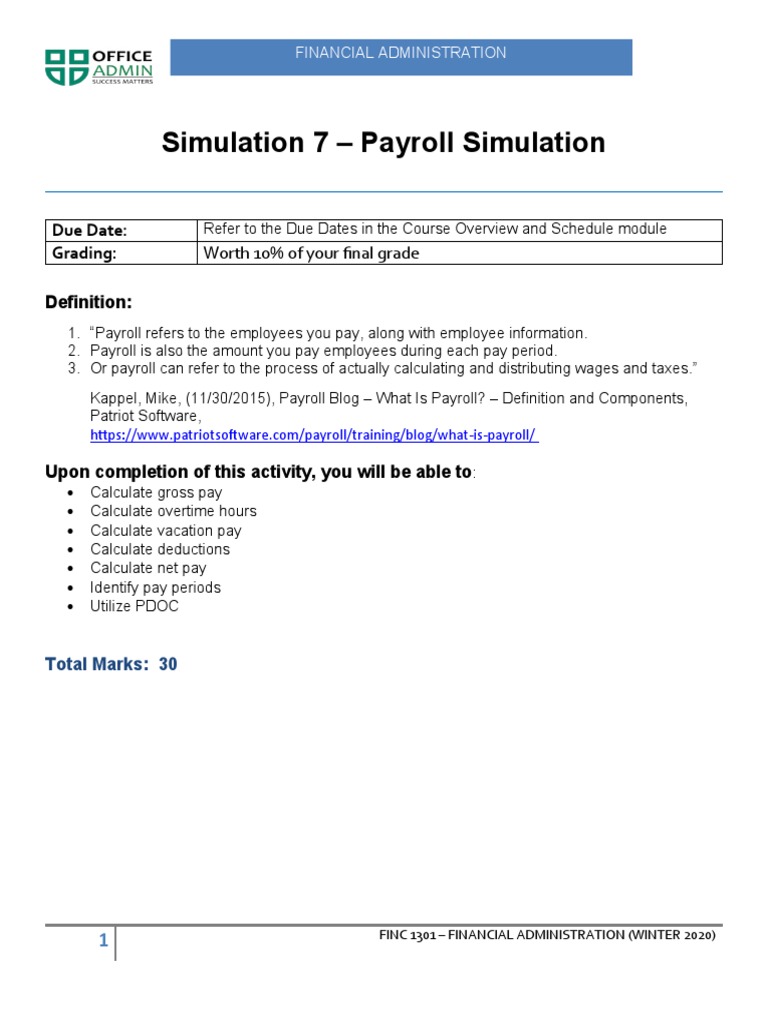 Payroll Simulation Scenarios and Calculations | PDF | Payroll | Payments