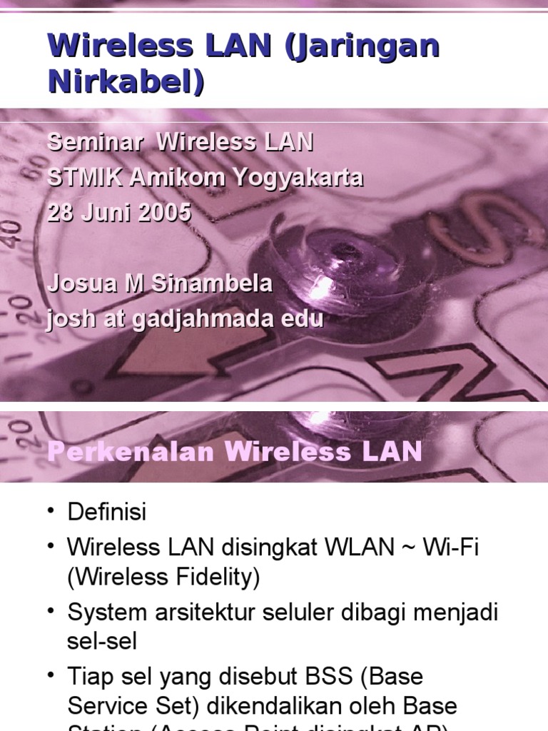Komponen dan Topologi Wireless LAN | PDF