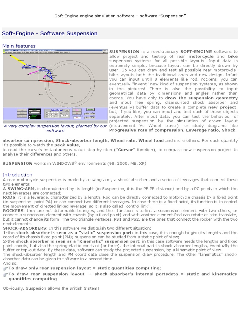 Soft-Engine - Software Suspension: Main Features | PDF | Page Layout ...