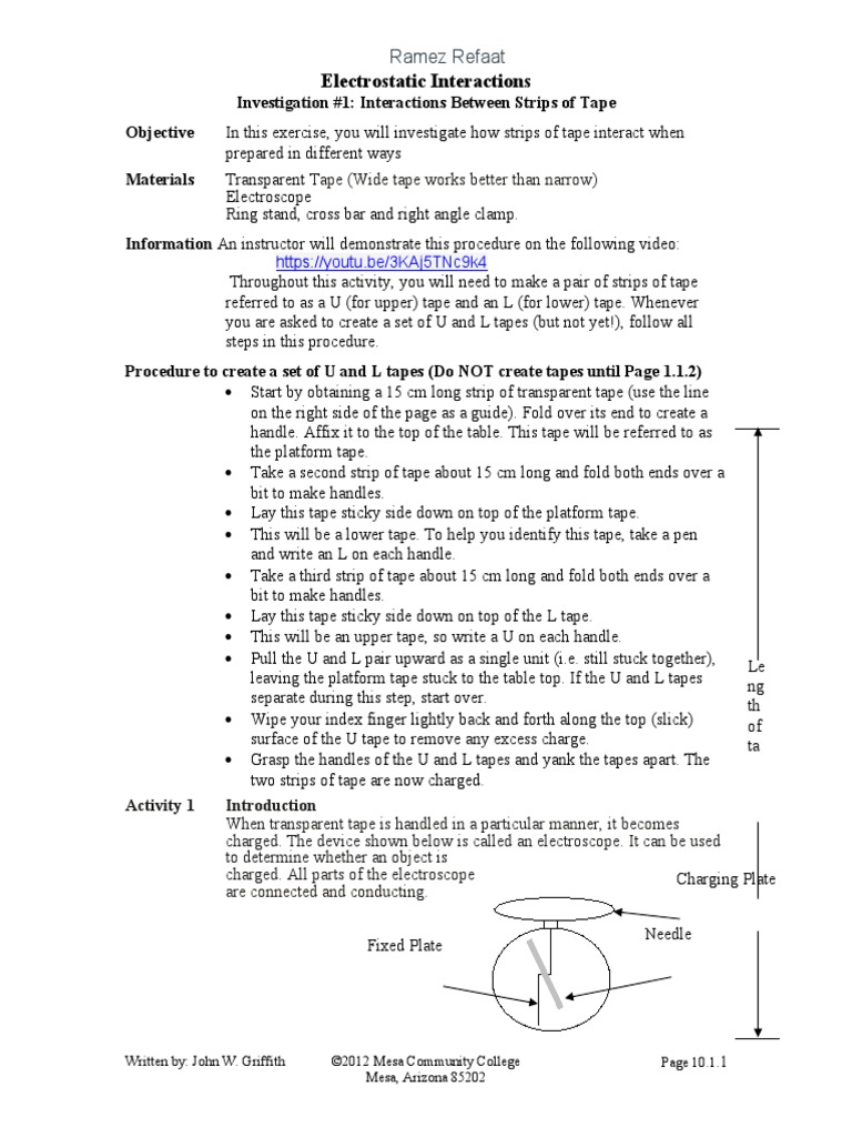 10.1 - Electrostatic Interactions - Online | PDF | Electric Charge | Force
