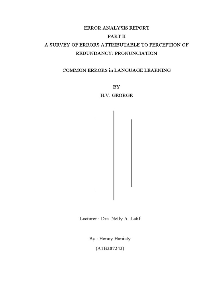 Error Analysis Report | PDF