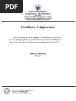 Template - Certificate of Appearance | PDF