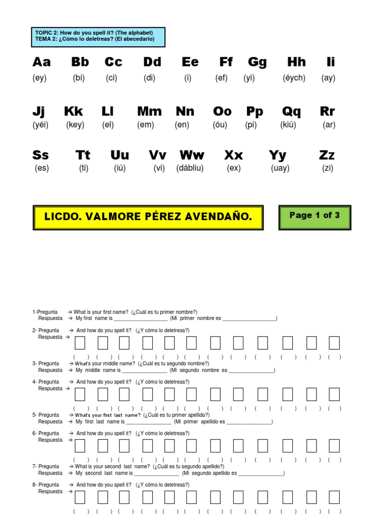 TOPIC 2 THE ALPHABET y FAMILY MEMBERS | PDF | Padre e hijo | Familia