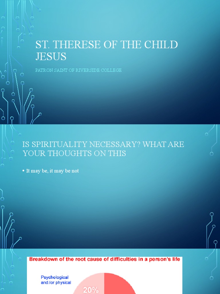 St. Therese of The Child Jesus: Patron Saint of Riverside College | PDF