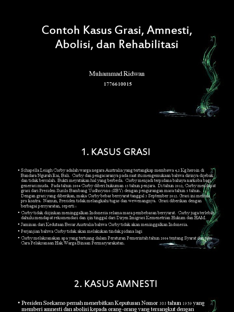 Contoh Kasus Grasi dan Amnesti Indonesia | PDF