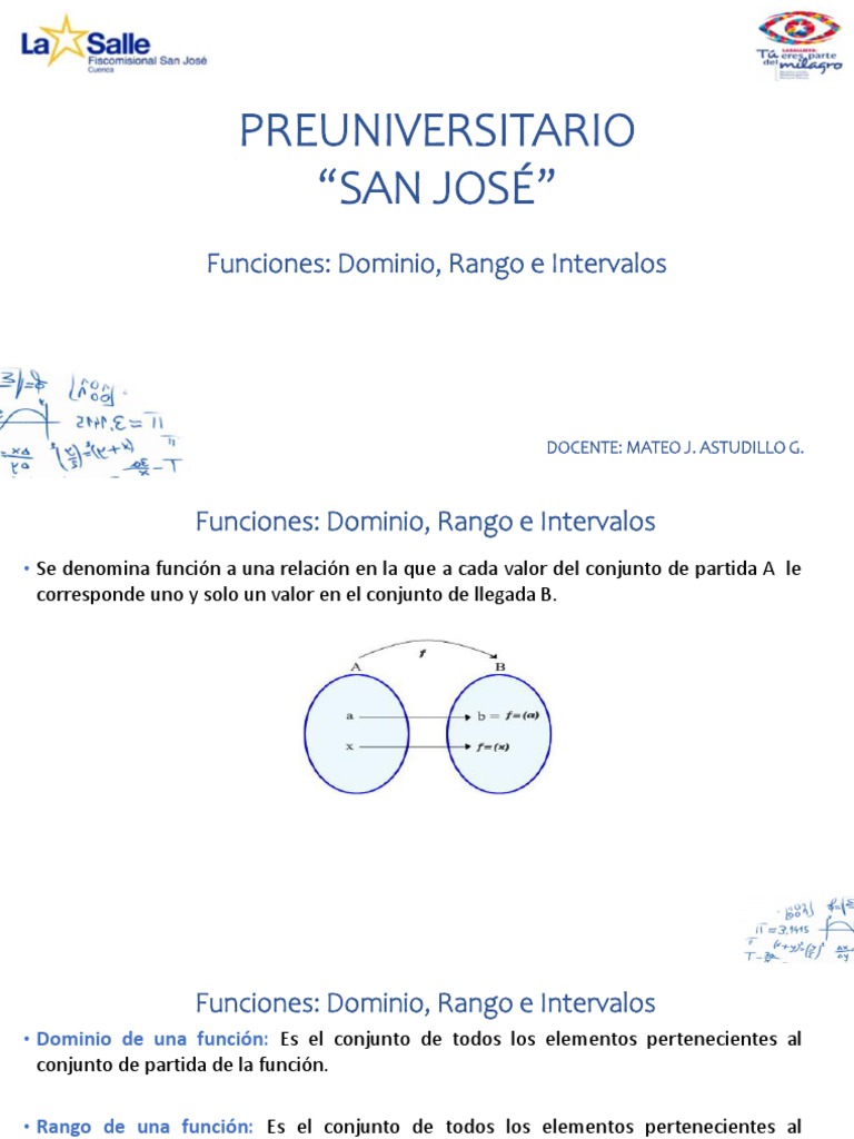 Sesión 6 - Dominio, Rango e Intervalos | PDF | Número racional ...