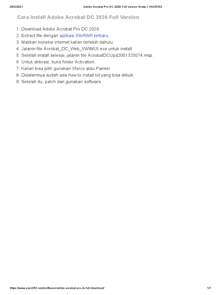 Download dan Instal Adobe Acrobat Pro DC | PDF | Komputer