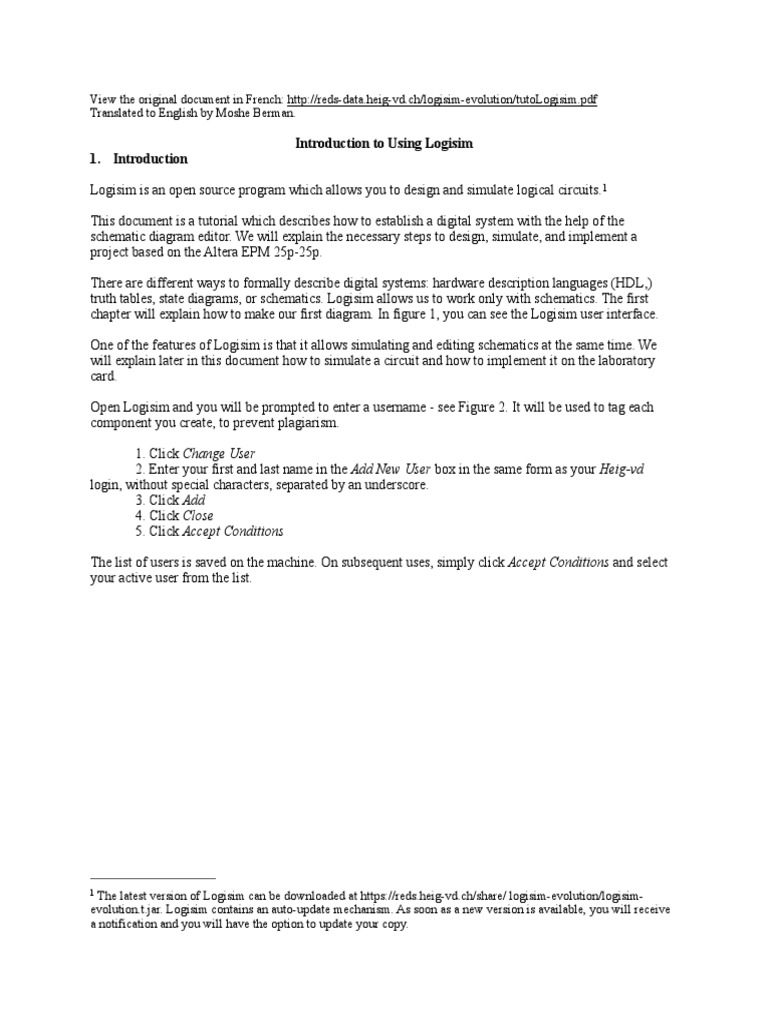 Logisim Tutorial: Circuit Design Basics | PDF | Electronic Circuits ...