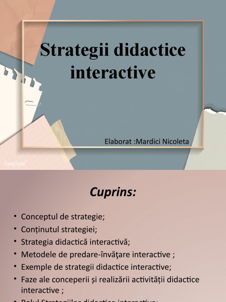 Strategii Didactice Interactive | PDF