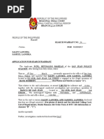 Application For Search Warrant | PDF | Search Warrant | Justice