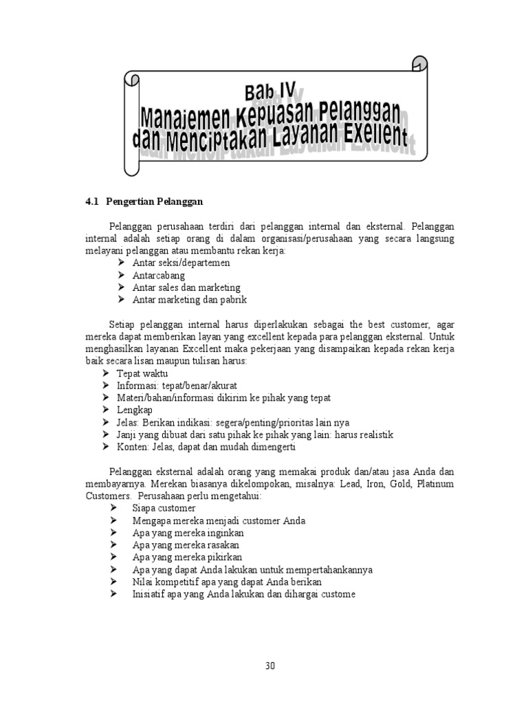 Bab IV Kepuasan Pelanggan | PDF