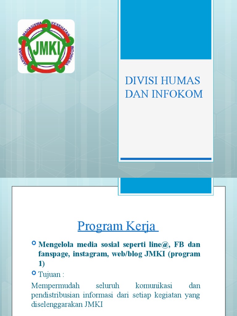Program Kerja Divisi Humas dan Infokom | PDF