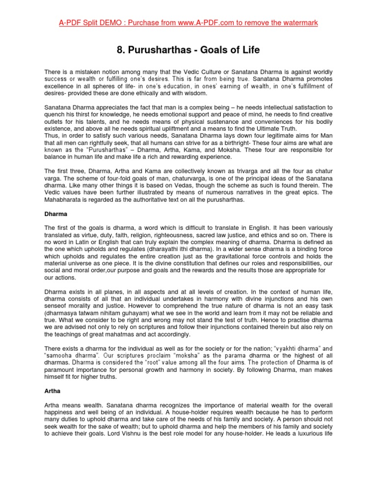 Symbols Purusharthas | PDF | Dharma | Kama