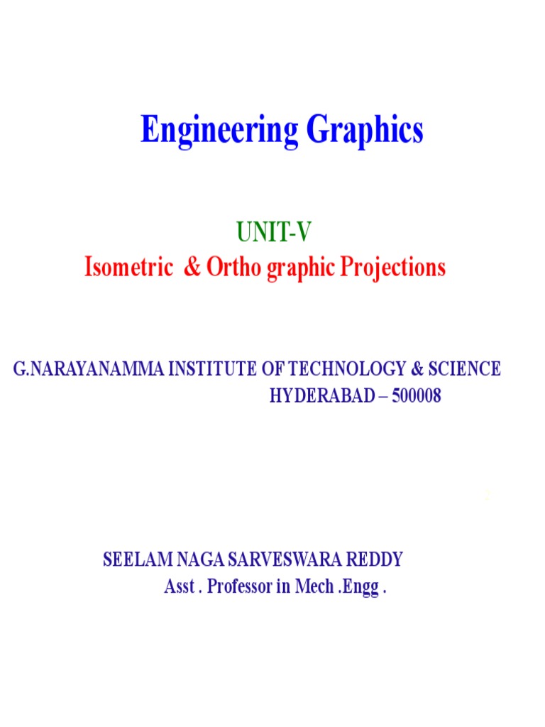 Unit 5 Isometric Orthographic Projections Pdf Rectangle