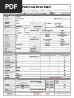 CS Form No. 212 Revised Personal Data Sheet | PDF | Intravenous Therapy ...