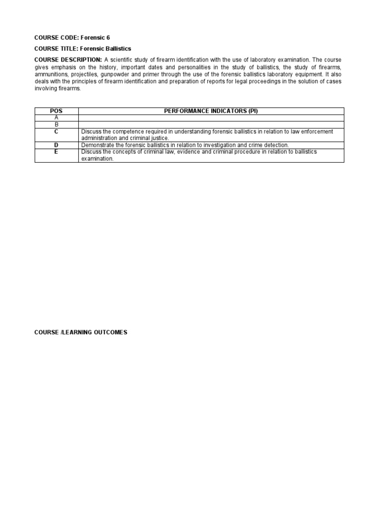Understanding the Scientific Study of Firearm Identification: A Course ...
