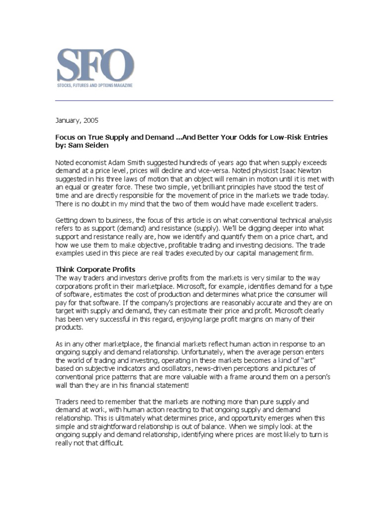 Sam Seiden SFO January 2005 | PDF | Supply And Demand | Prices