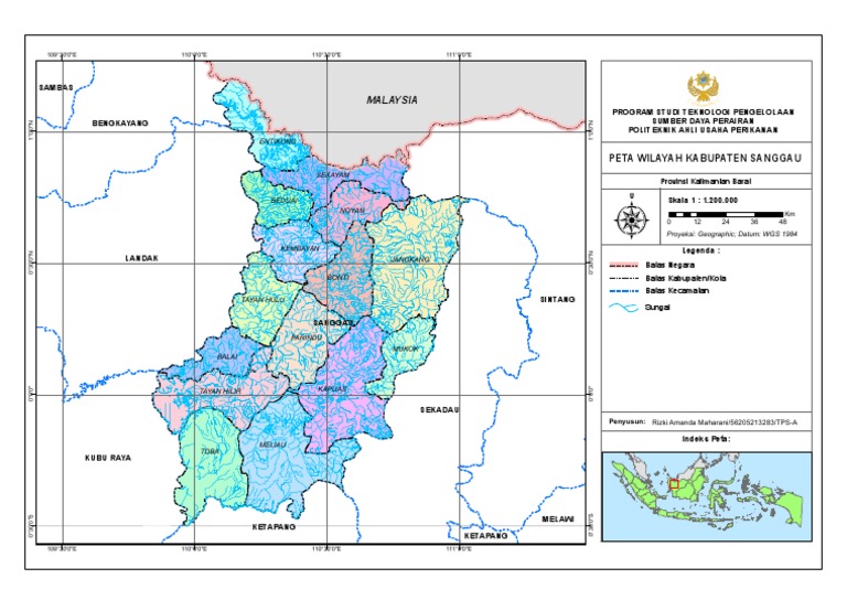 Peta Wilayah Sanggau | PDF